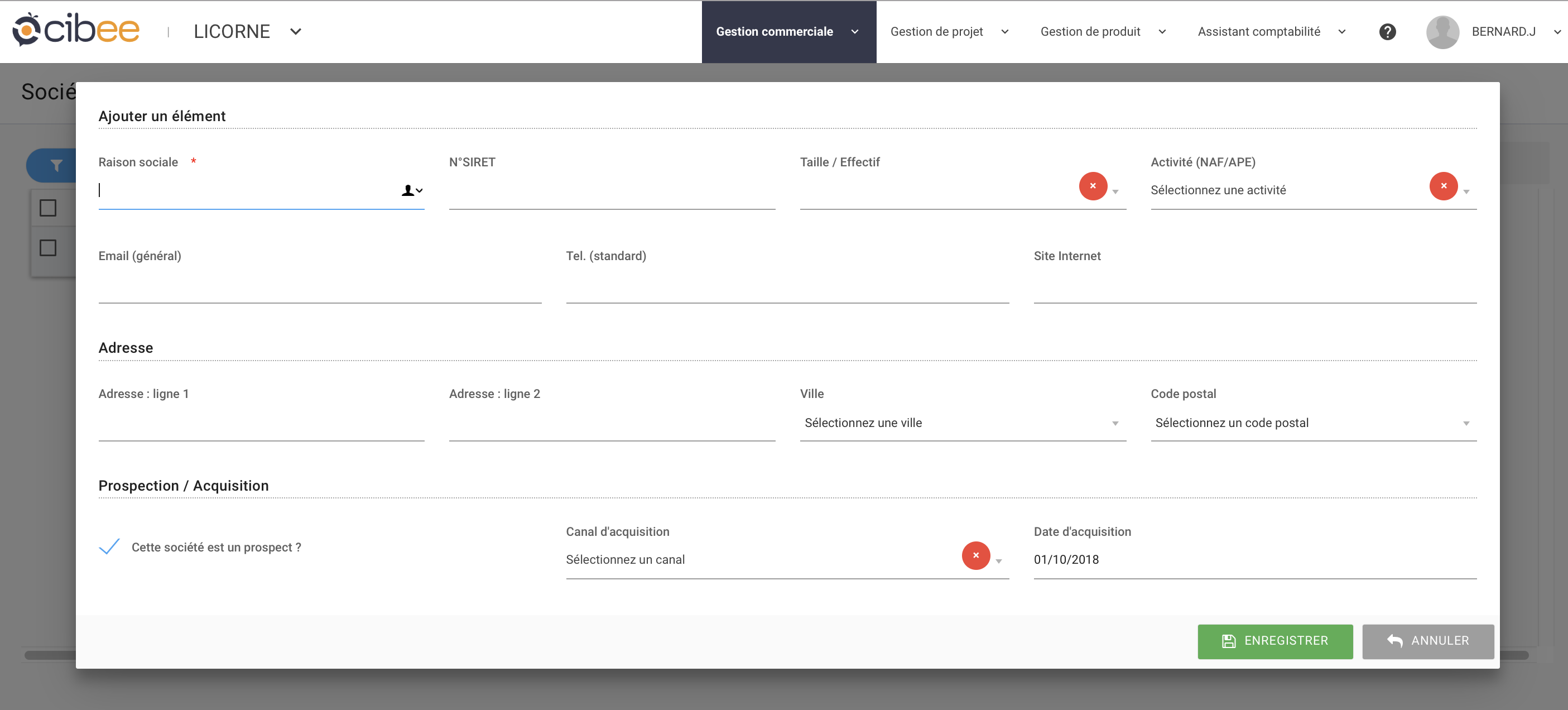 L'interface utilisateur - Cibee